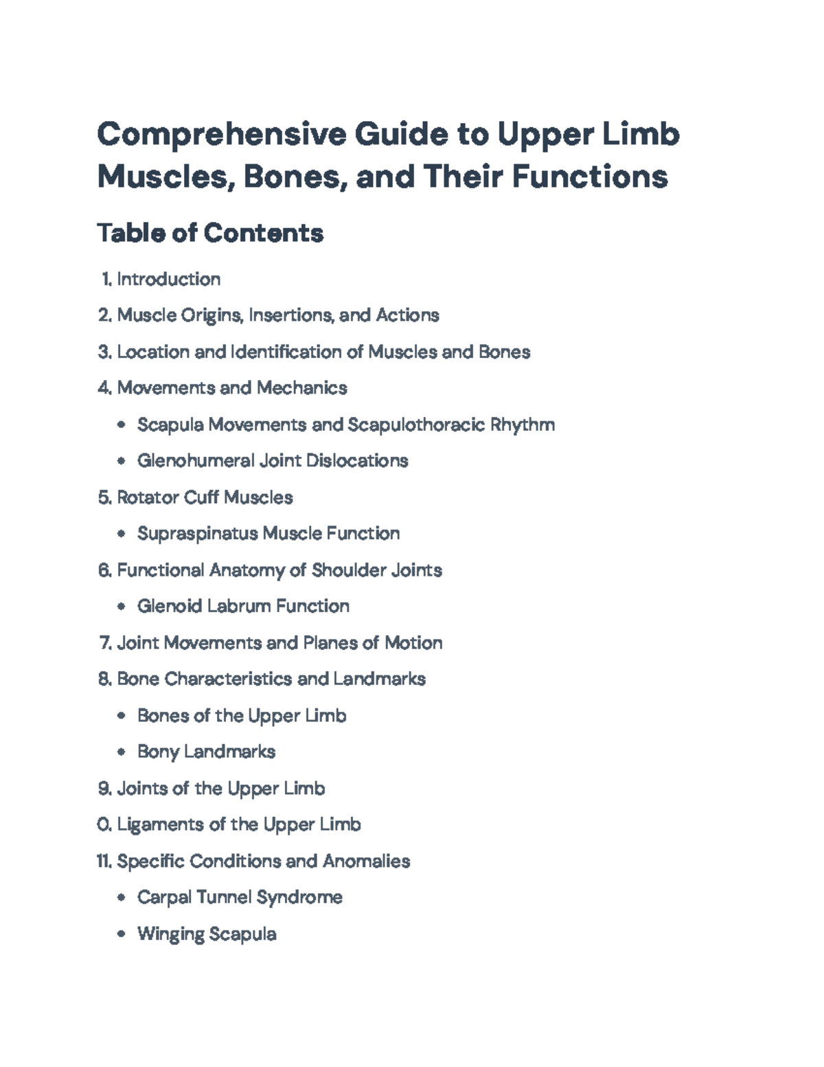 Upper Limb Anatomy: A Comprehensive Guide on Muscles and Bones ...
