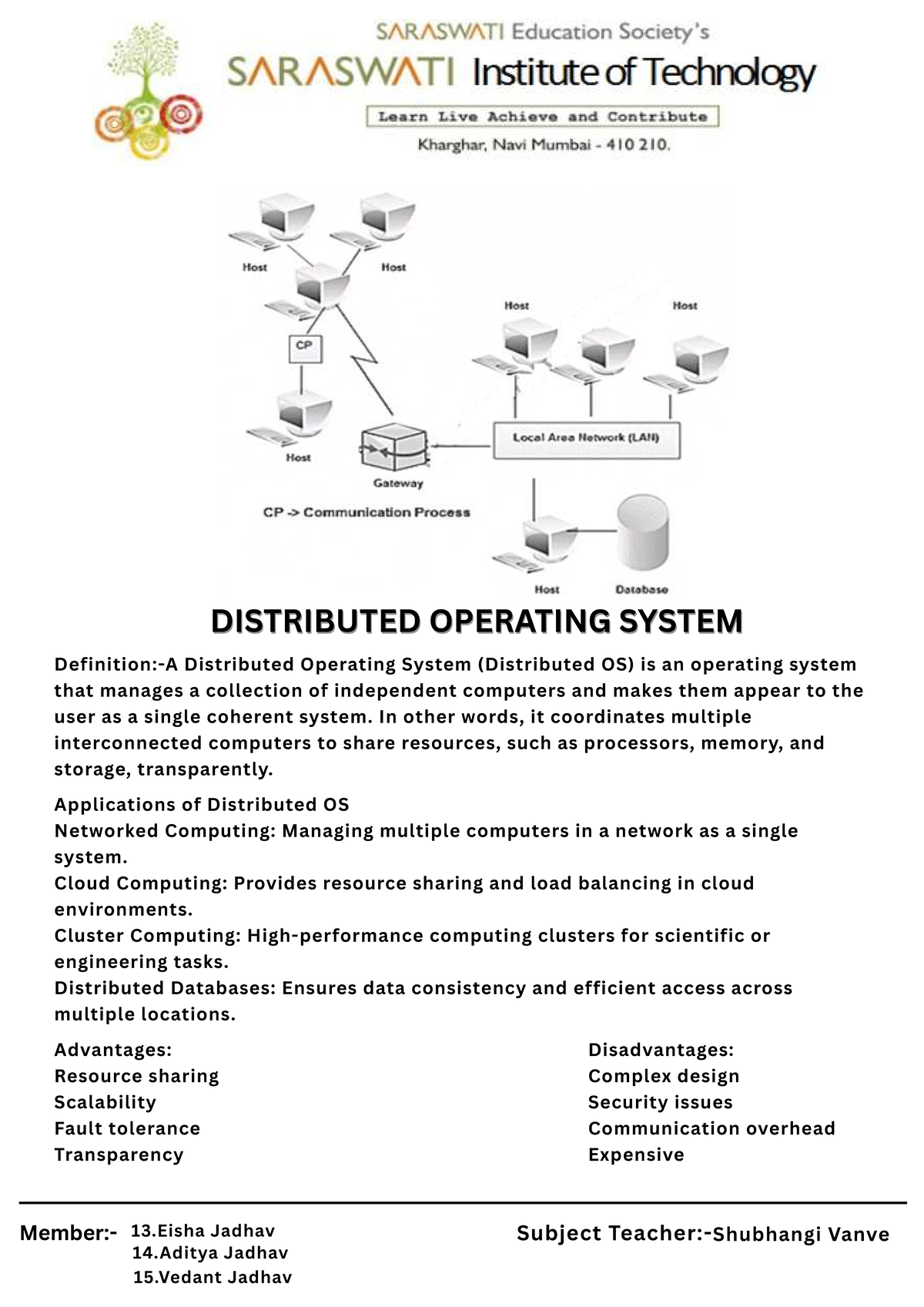 DISTRIBUTED OS: Overview, Applications, Advantages & Disadvantages ...