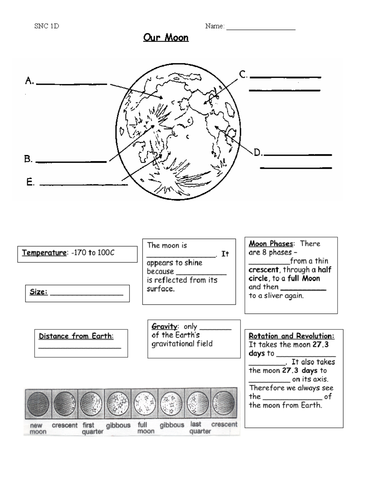 02-The Moonan Eclipses FIB - SNC 1D Name: ___________________ Our Moon ...