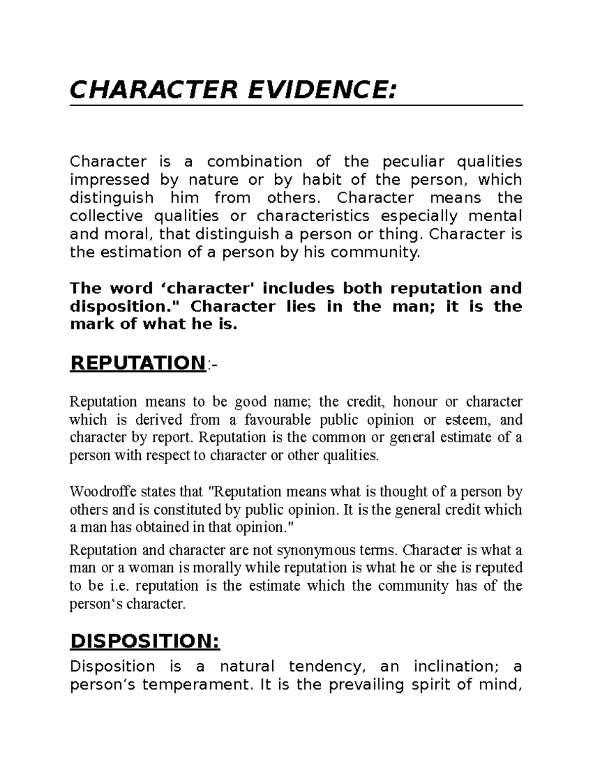 Character Evidence in Legal Proceedings: Key Differences Explained ...