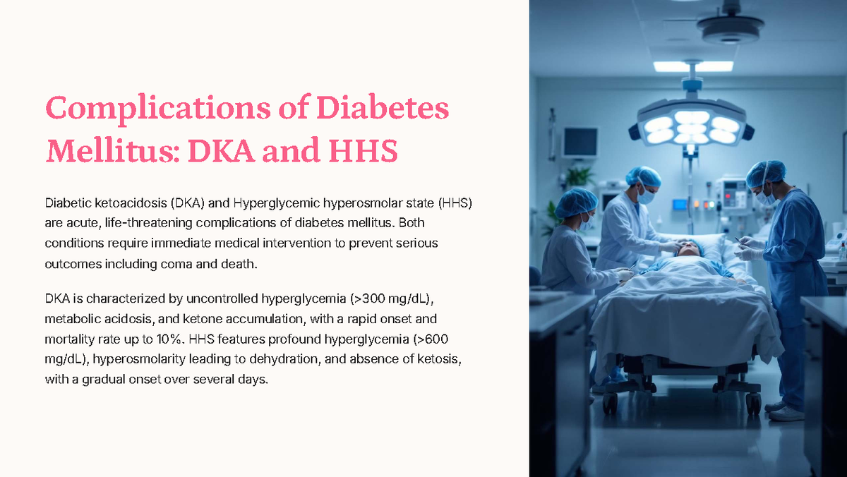 Complications of Diabetes Mellitus: DKA and HHS Overview - Studocu