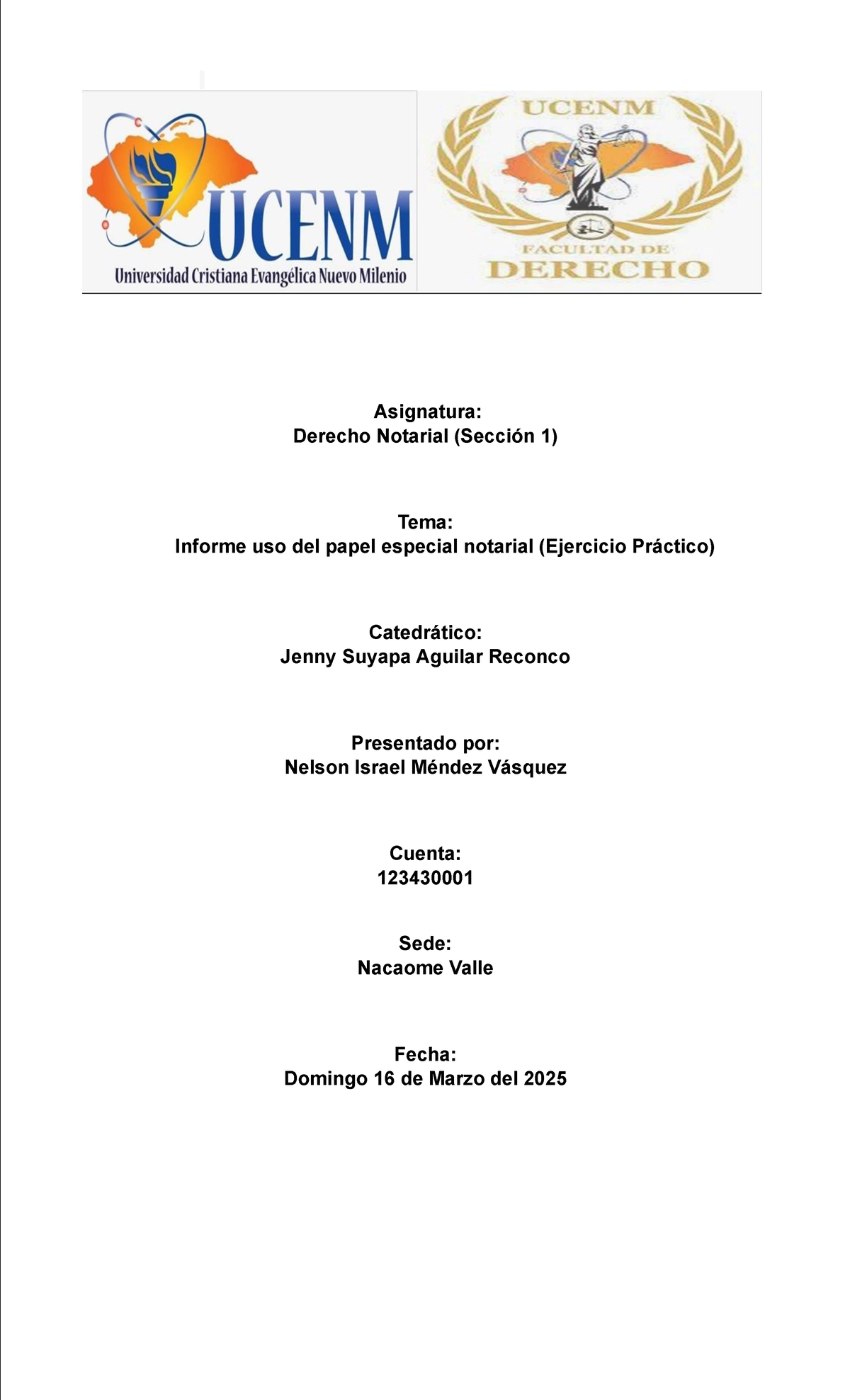 Informe Práctico sobre el Uso del Papel Notarial - Derecho Notarial ...