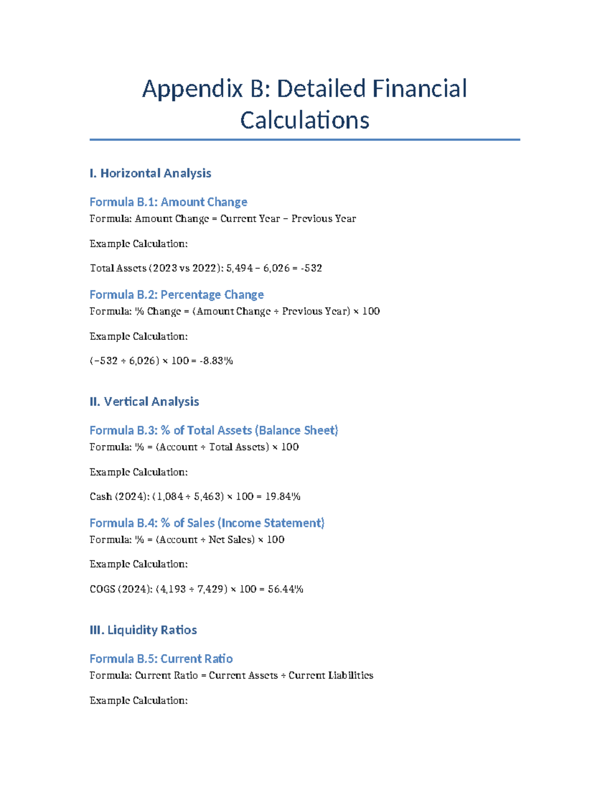 Appendix B: Financial Calculations & Analysis Techniques - Studocu