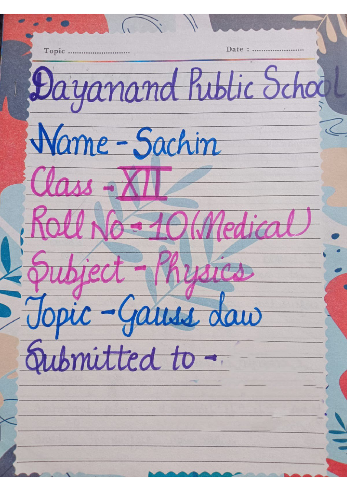 Physics Class XII Gauss Law Notes and Applications - Studocu