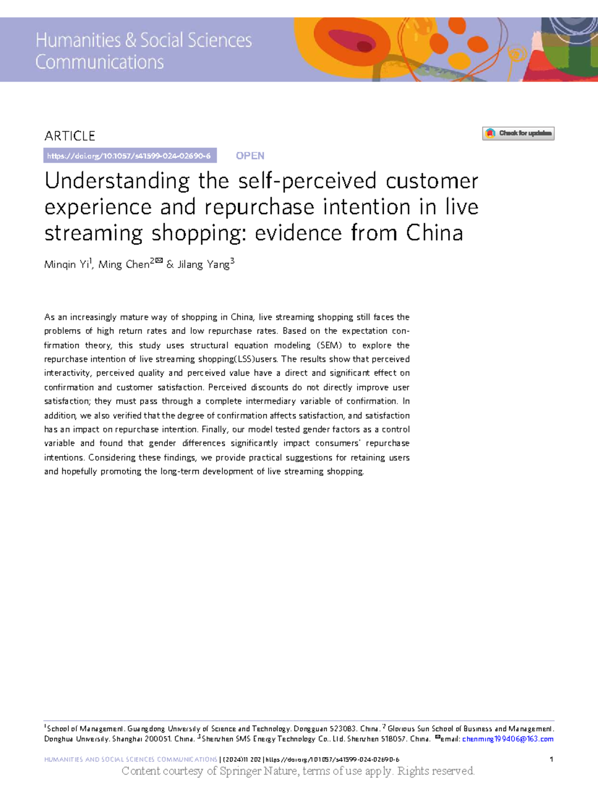 Understanding Customer Experience and Repurchase Intention in LSS ...