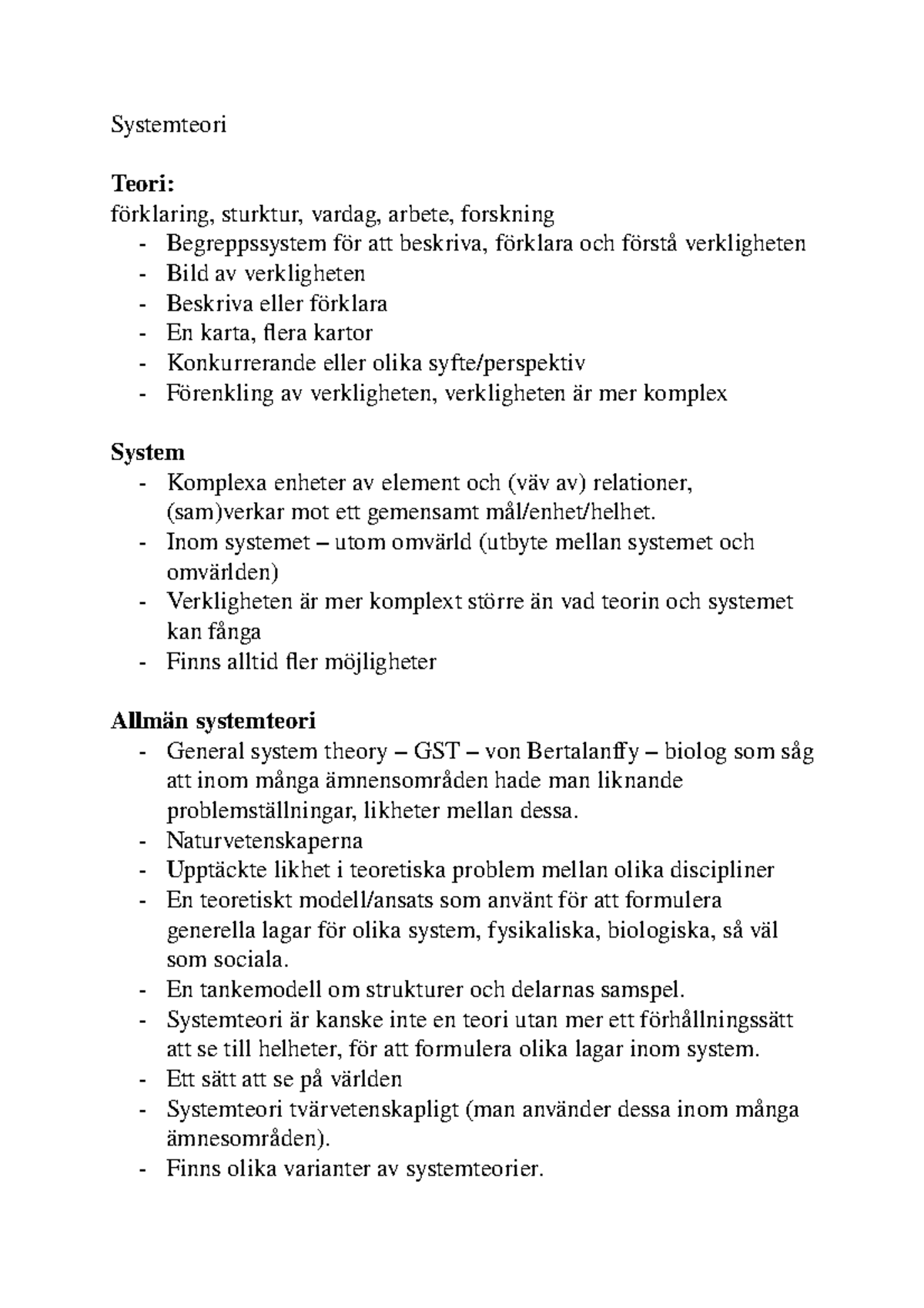 Systemteori - Systemteori Teori: förklaring, sturktur, vardag, arbete ...