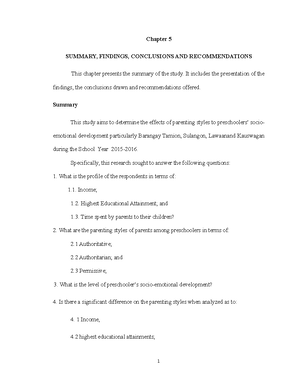 Chapter 4 - Research paper - Chapter 4 PRESENTATION, ANALYSIS AND ...