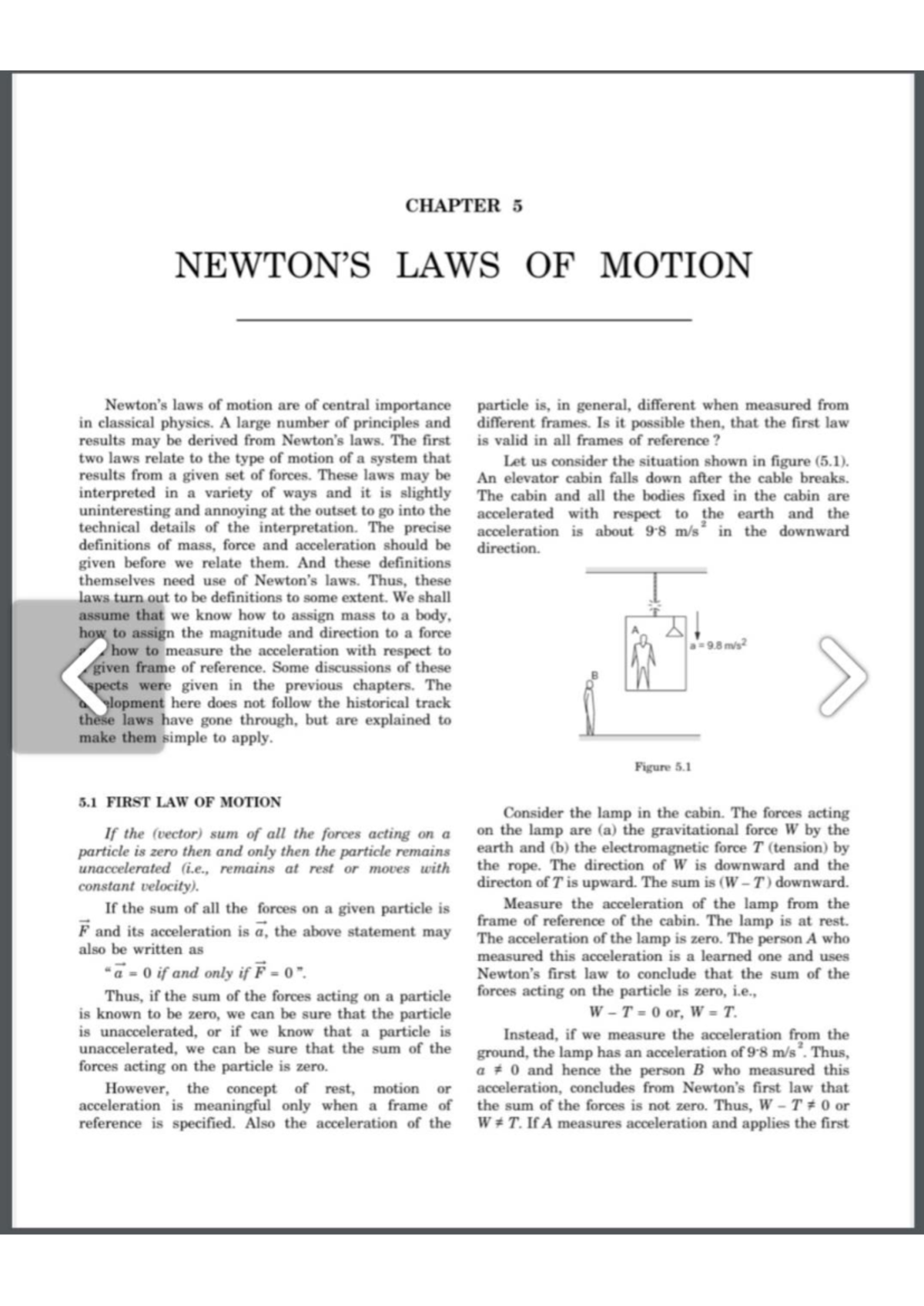 CHAPTER 5 LAWS OF MOTION: Understanding Newton's Laws and Their ...