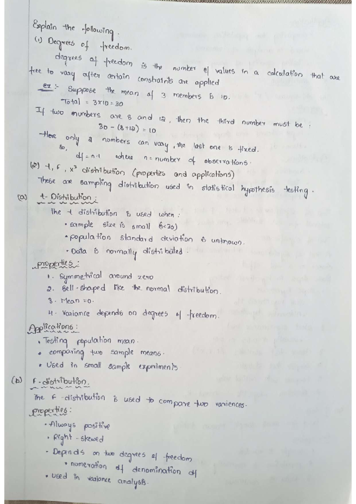 Probability and Statistics: Unit 5 Notes and Applications - Studocu