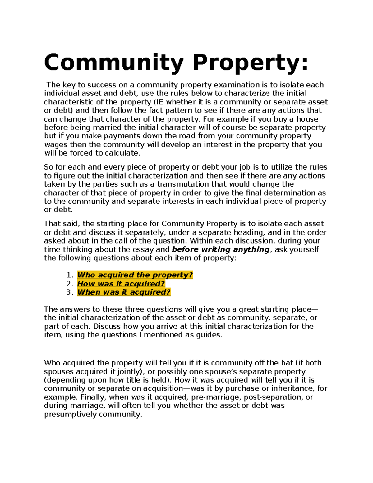 California Community Property Law: Key Rules and Asset Characterization ...