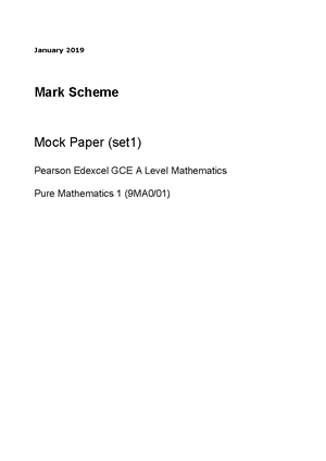 0s4 9MA0 01 Pure 1 Mock set 4 pdf - Centre Number Candidate Number ...