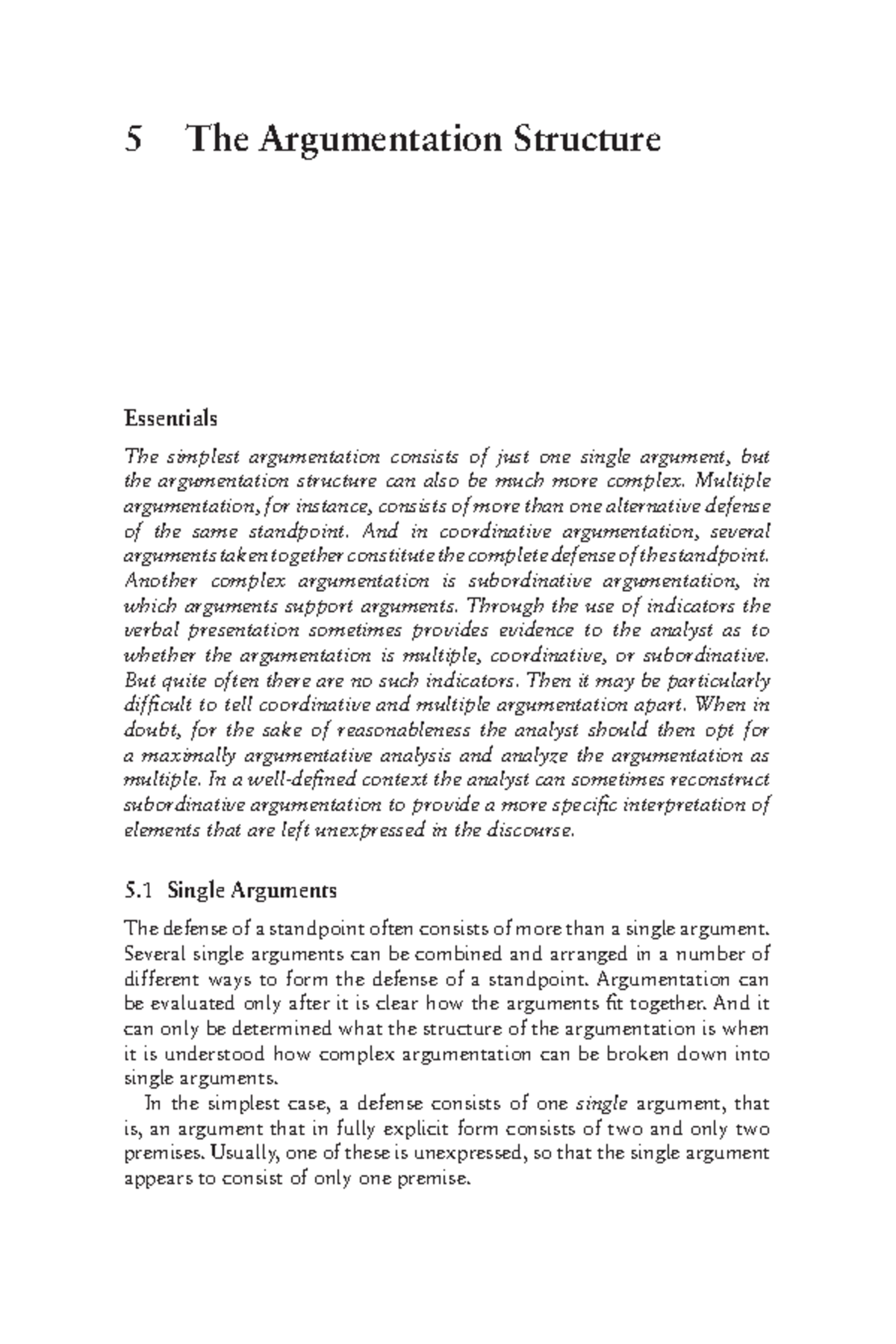 Argumentation Structure Essentials: Understanding Complex Arguments ...