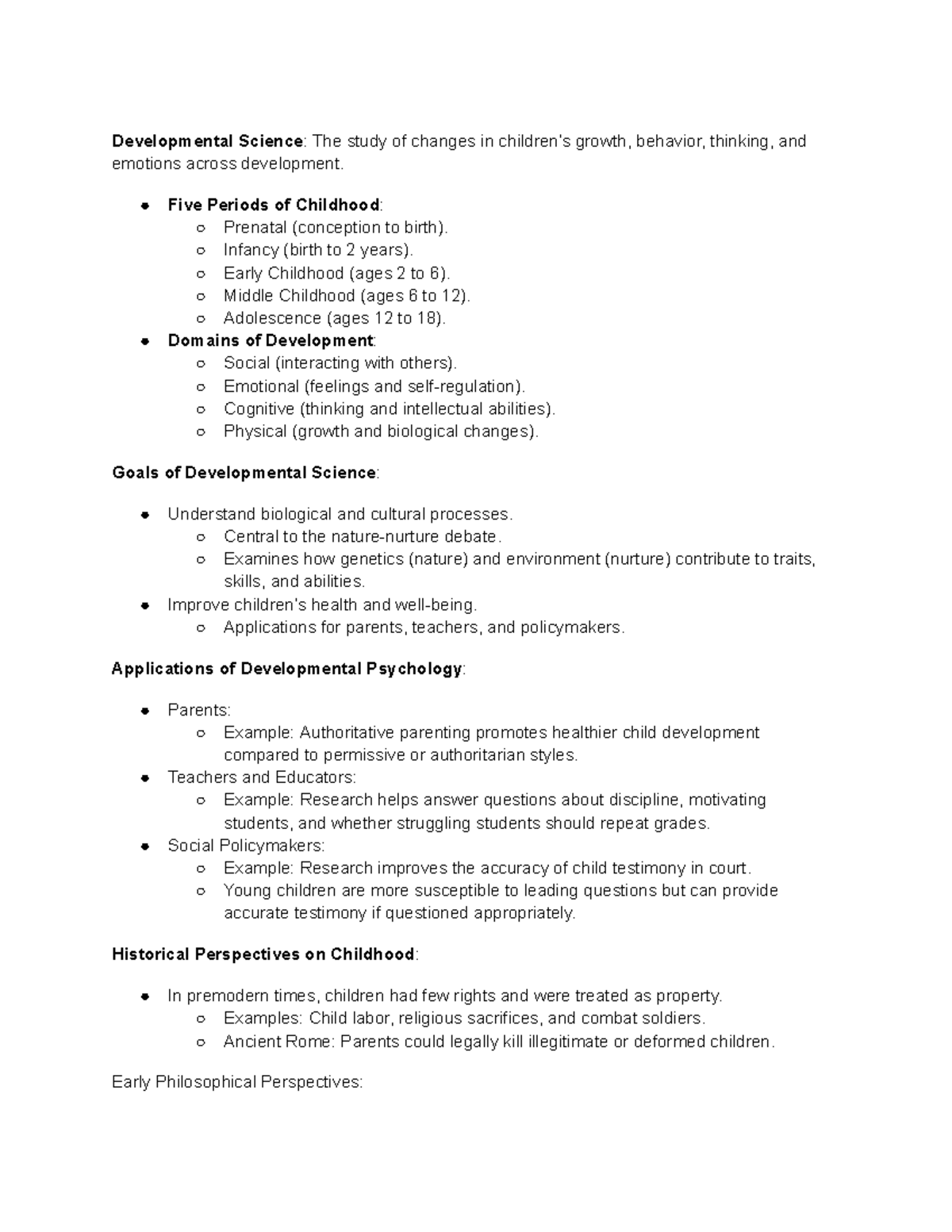 Child Development - Chapter 1 Lecture Notes (CDEV 101) - Studocu
