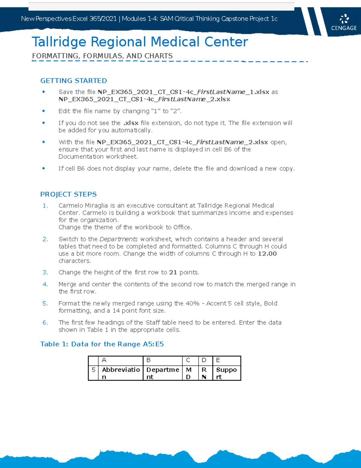 New Perspectives Excel 365/2021 CT CS1-4c: SAM Capstone Project ...