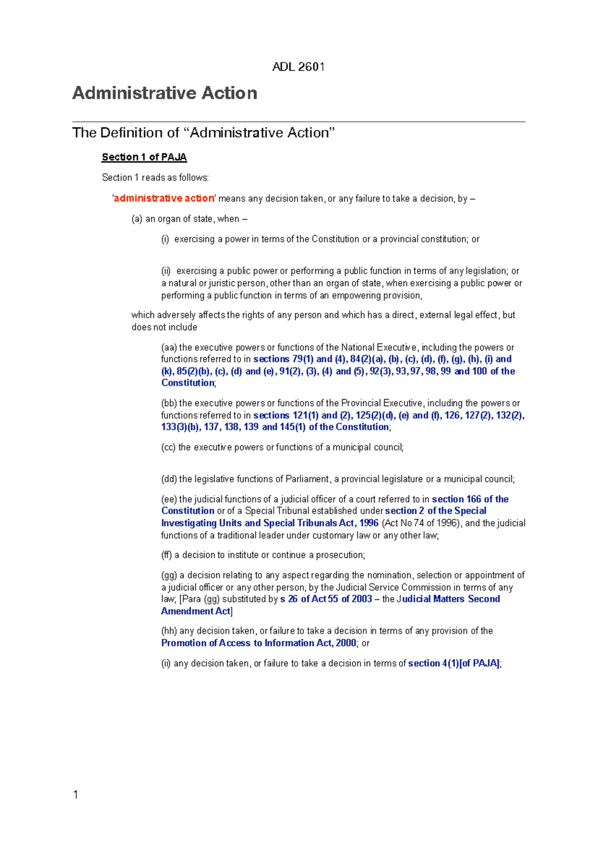 (6) Just Administrative Action - Setting the Scene - Just ...