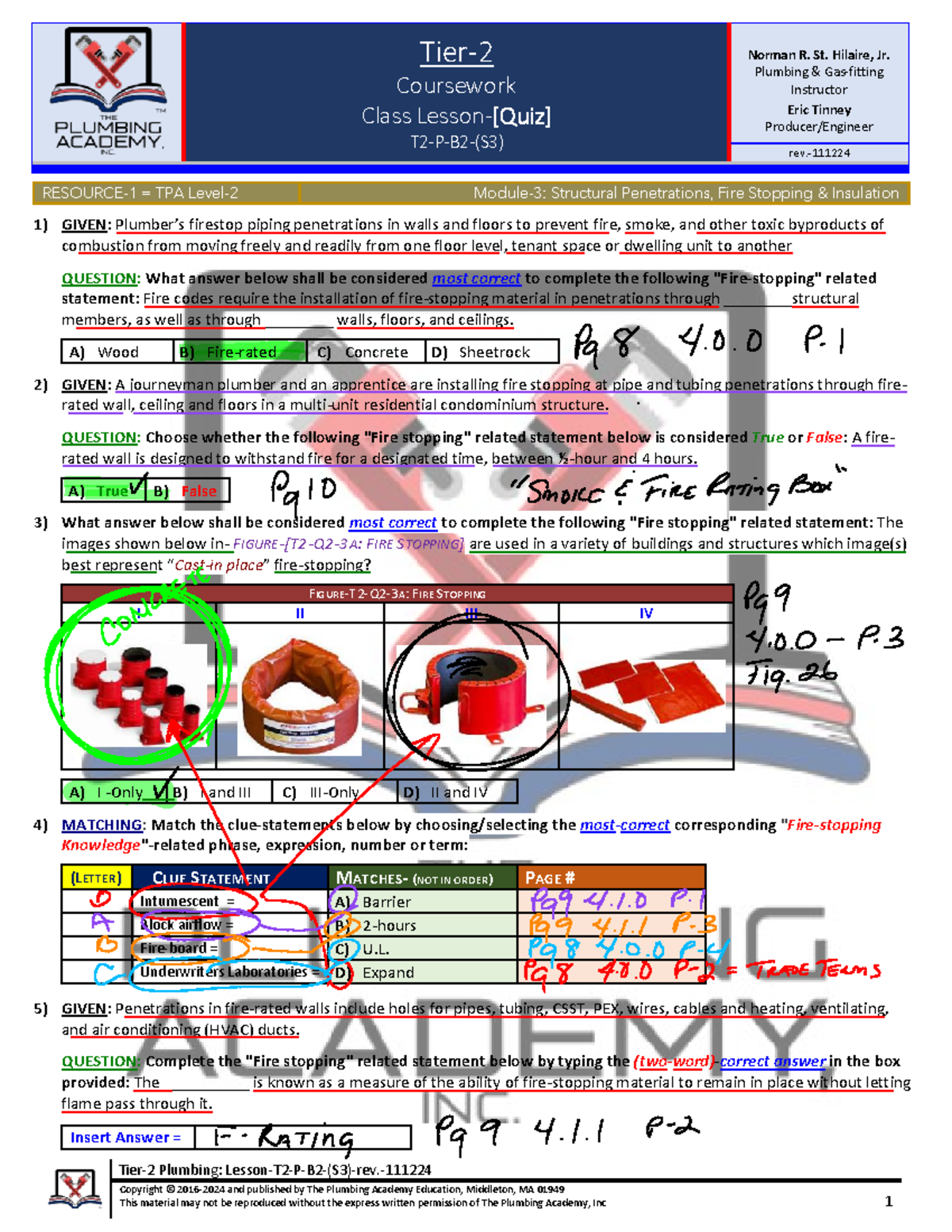 Physics 101 Final Exam Study Guide: Fire Stopping & DWV Knowledge - Studocu