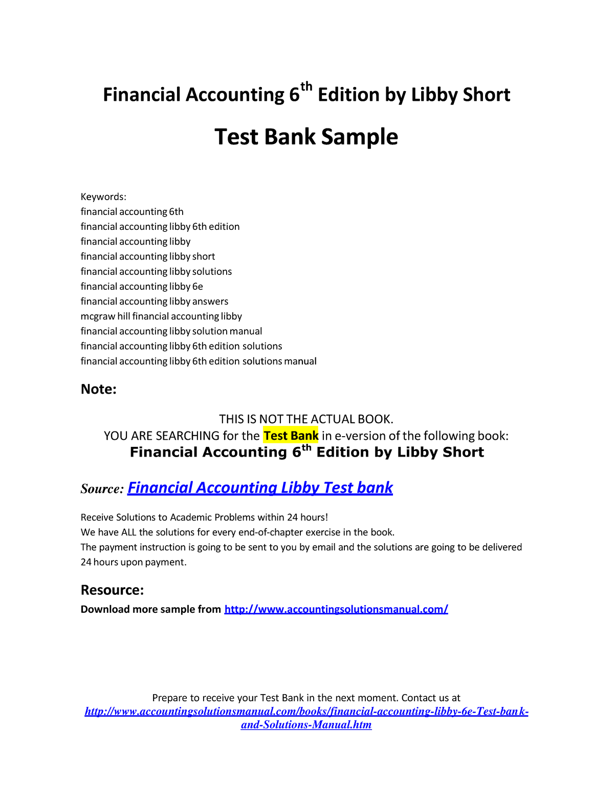 Dlscrib - Test and answer keys for Fundamental of Accounting 1 ...