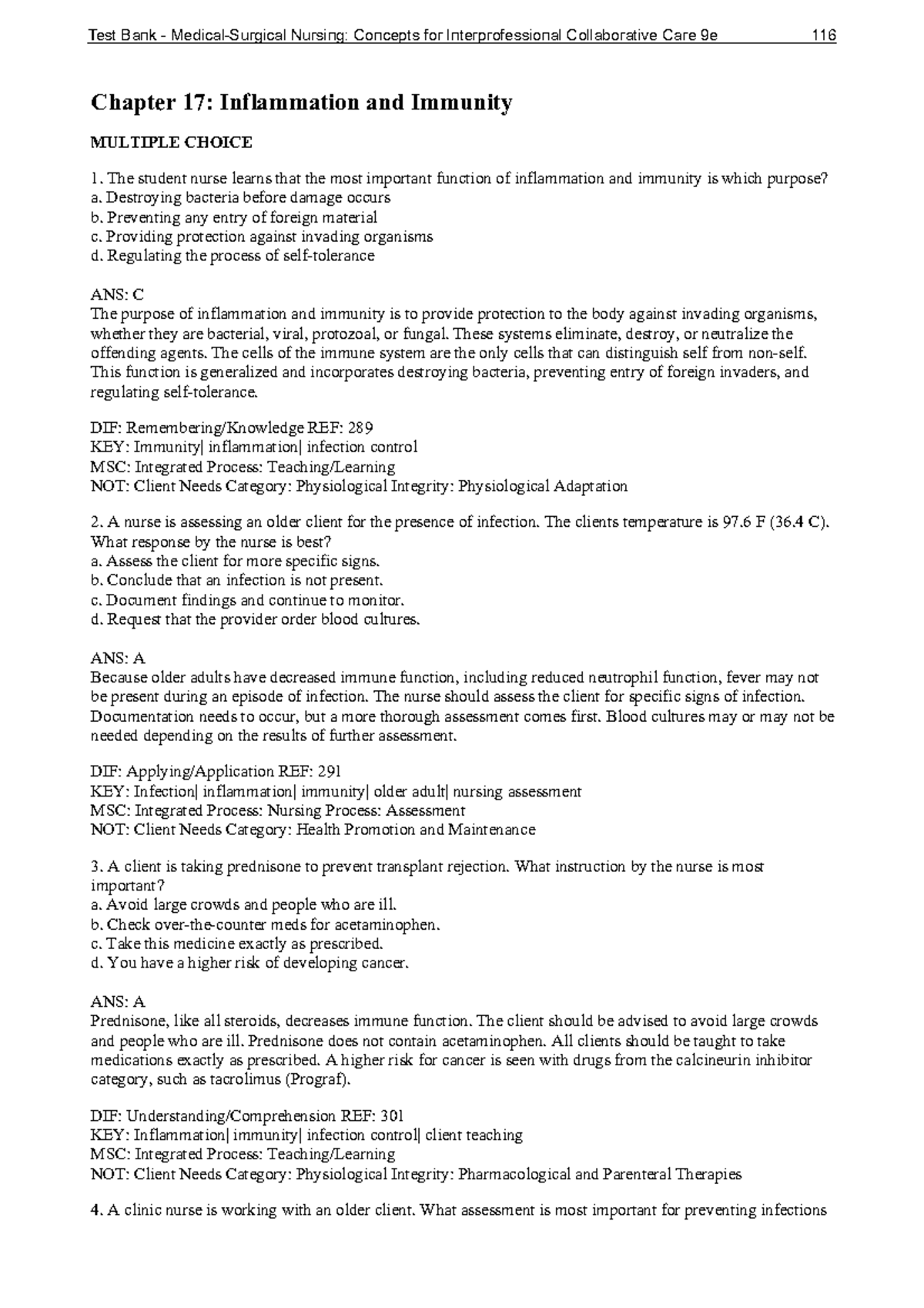 Chapter 17 Inflammation and Immunity - Chapter 17: Inflammation and ...
