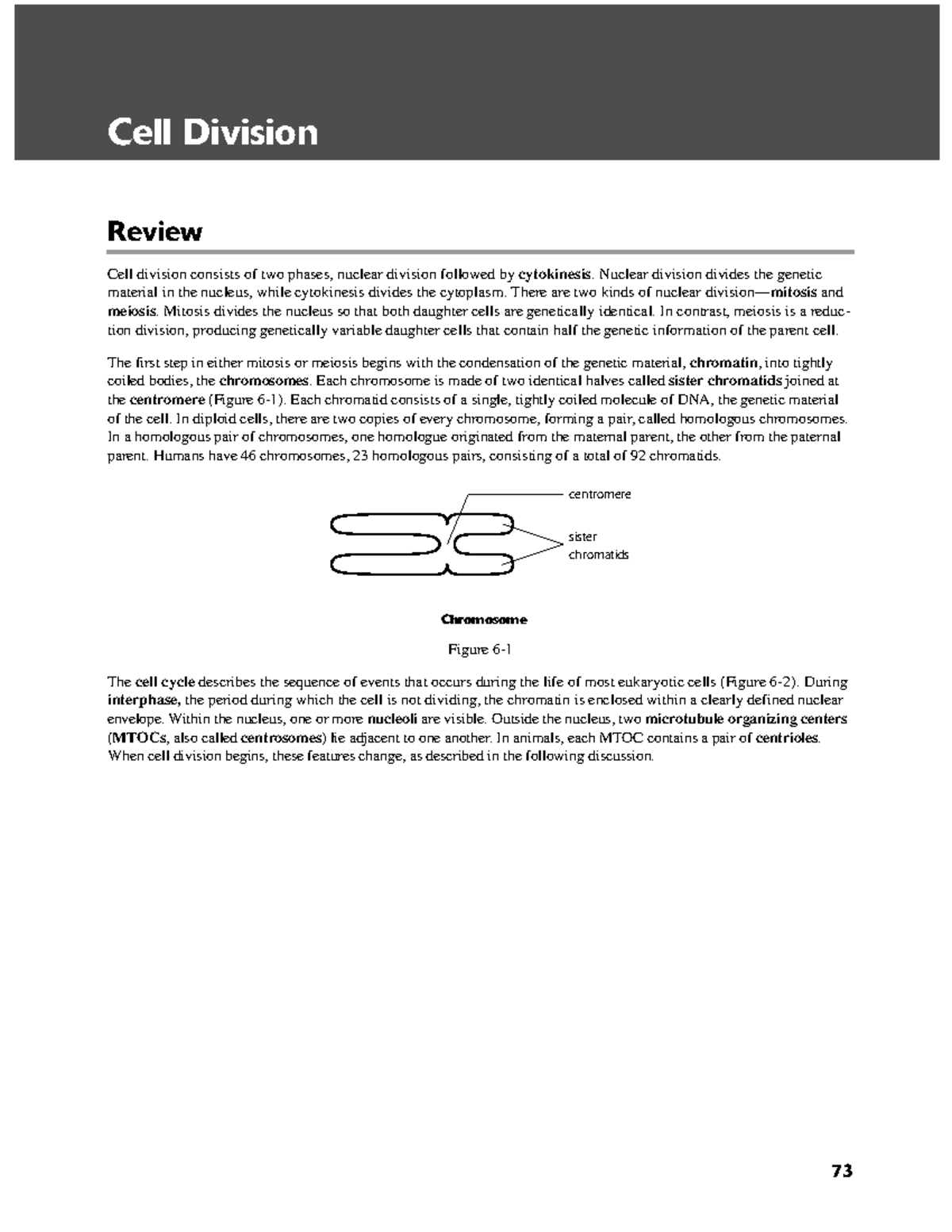 Doc. AP Bio~ Unit Review 5 Cell Division - Cell Division Review Cell ...