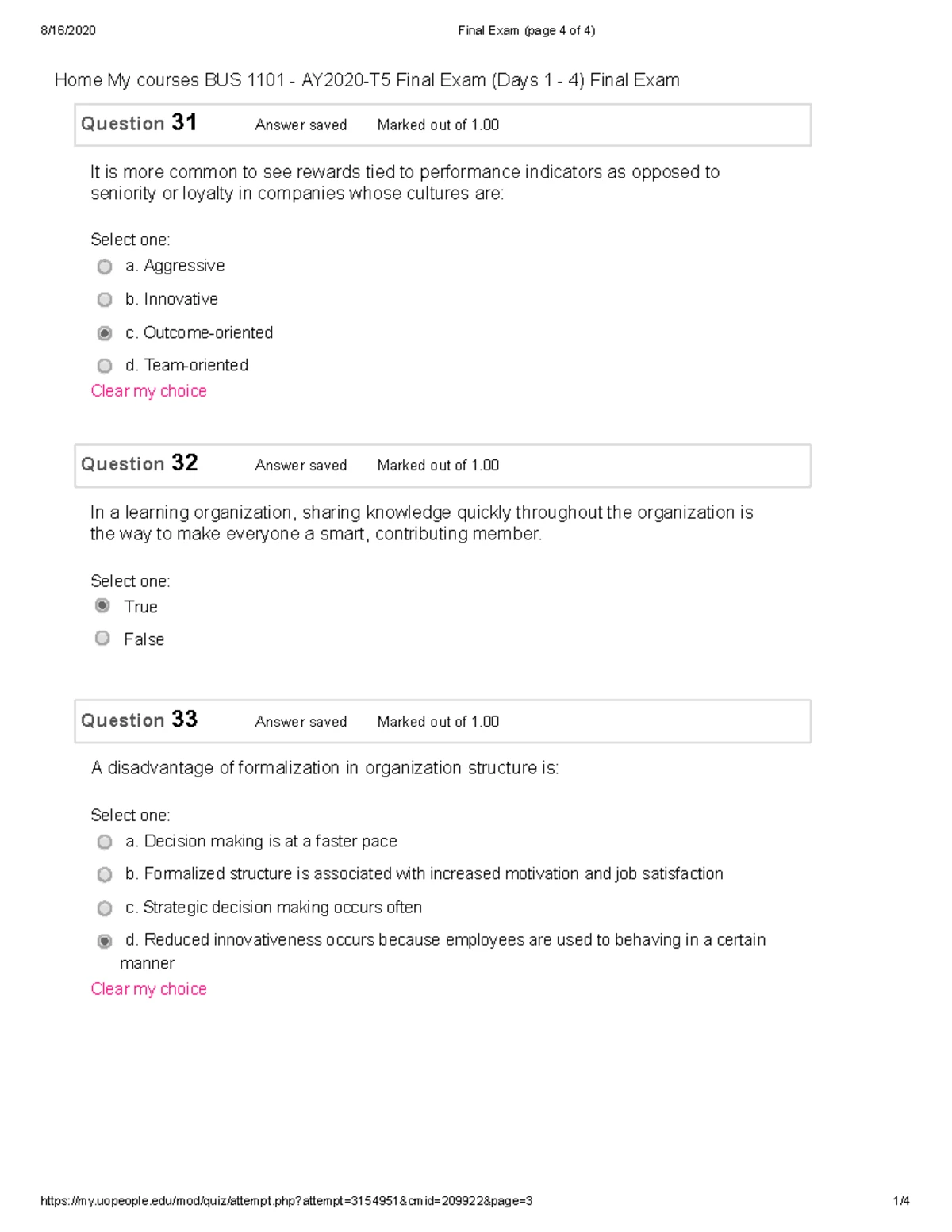 SOC1502 Final Exam - Question 1 Answer saved Marked out of 1. Flag ...