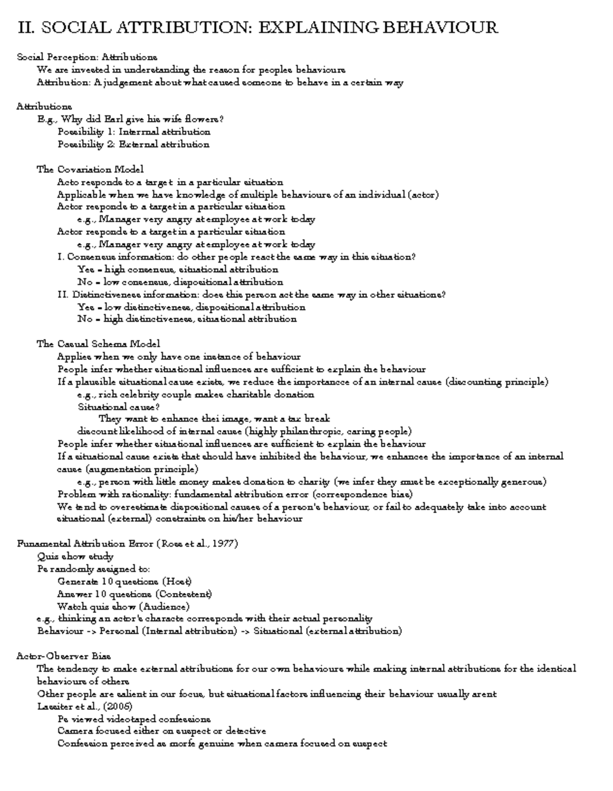 2. Social Attribution Explaining Behaviour - Social Perception ...