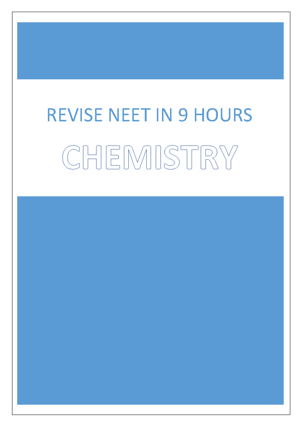 Chemistry Revision Notes for NEET Exam (Quick Study Guide) - Studocu