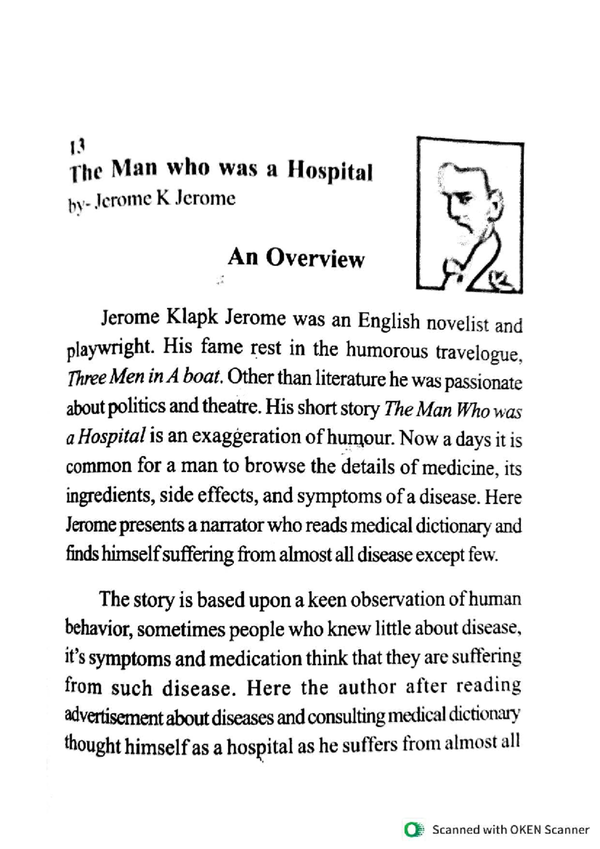 The Man Who Was a Hospital: An Overview of Jerome K. Jerome's Humor ...