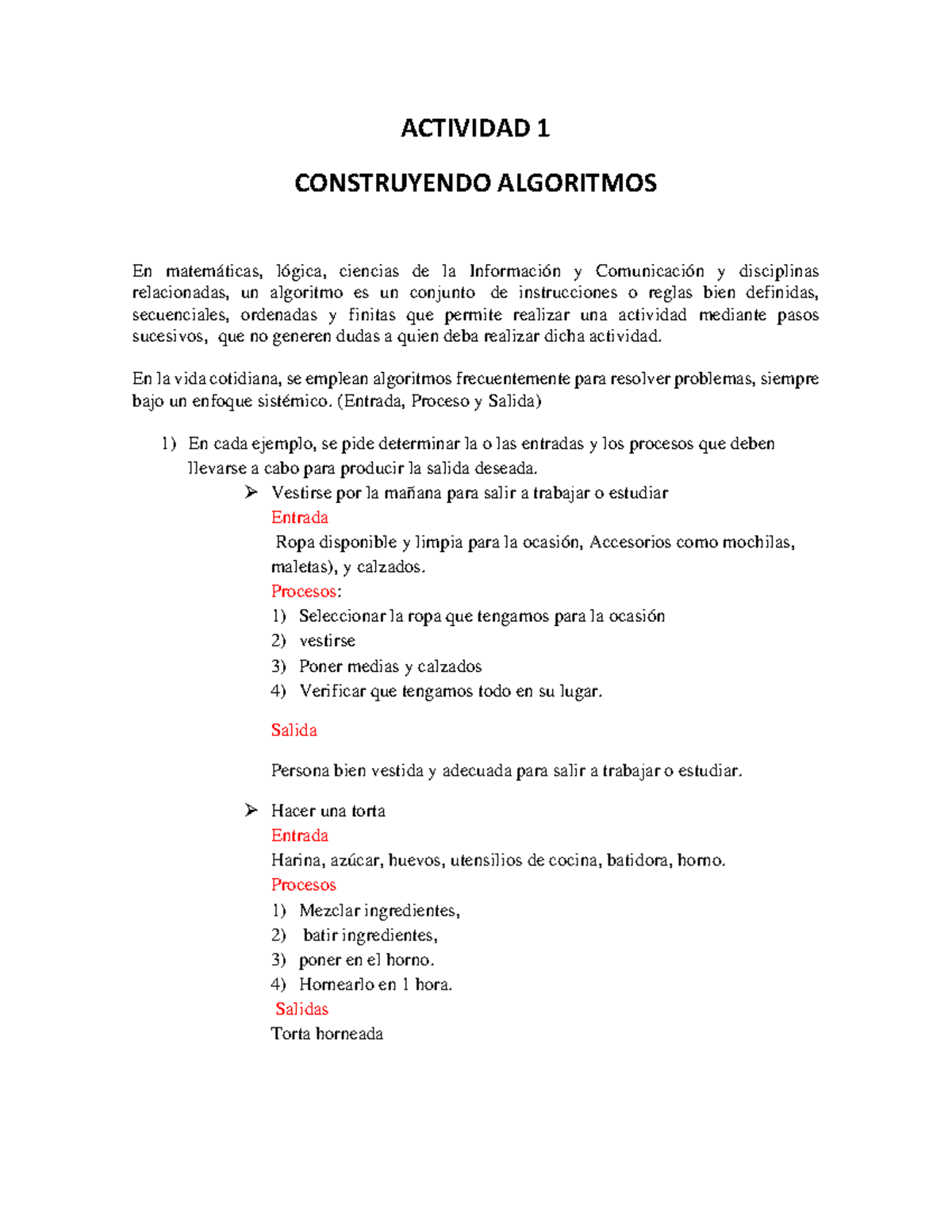 Actividad 1: Construyendo Algoritmos y Procesos en Matemáticas - Studocu