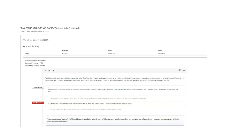 TEST C Answers - fewq - Test (Remotely Practored) Zonfka Olvder ...