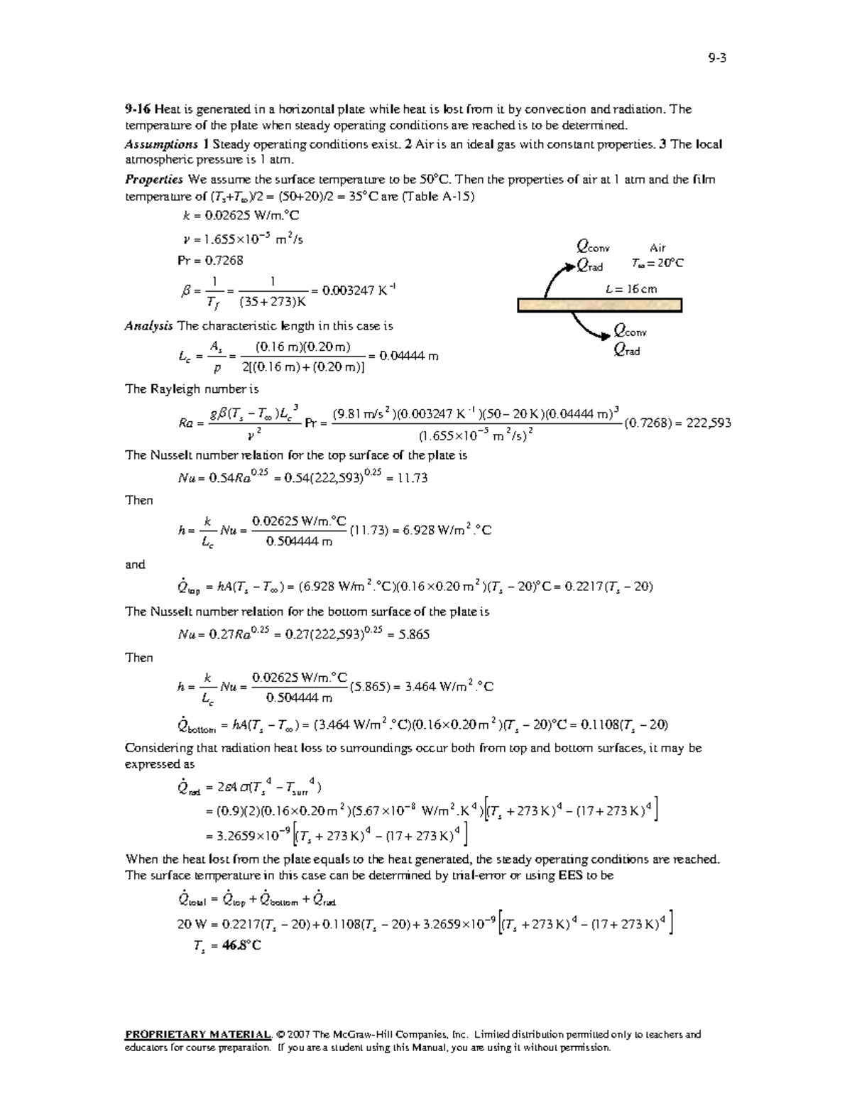 Heat Transfer Analysis in a Horizontal Plate: Convection & Radiation ...