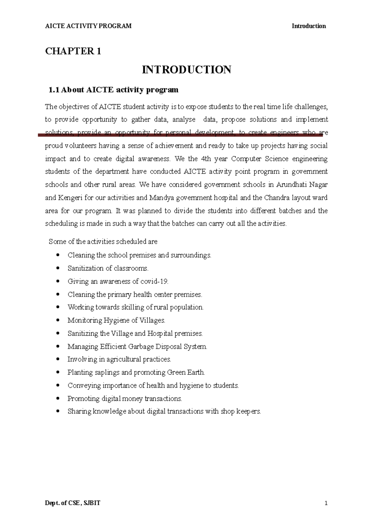 Aicte Acitivity Point Content - CHAPTER 1 INTRODUCTION 1 About AICTE ...