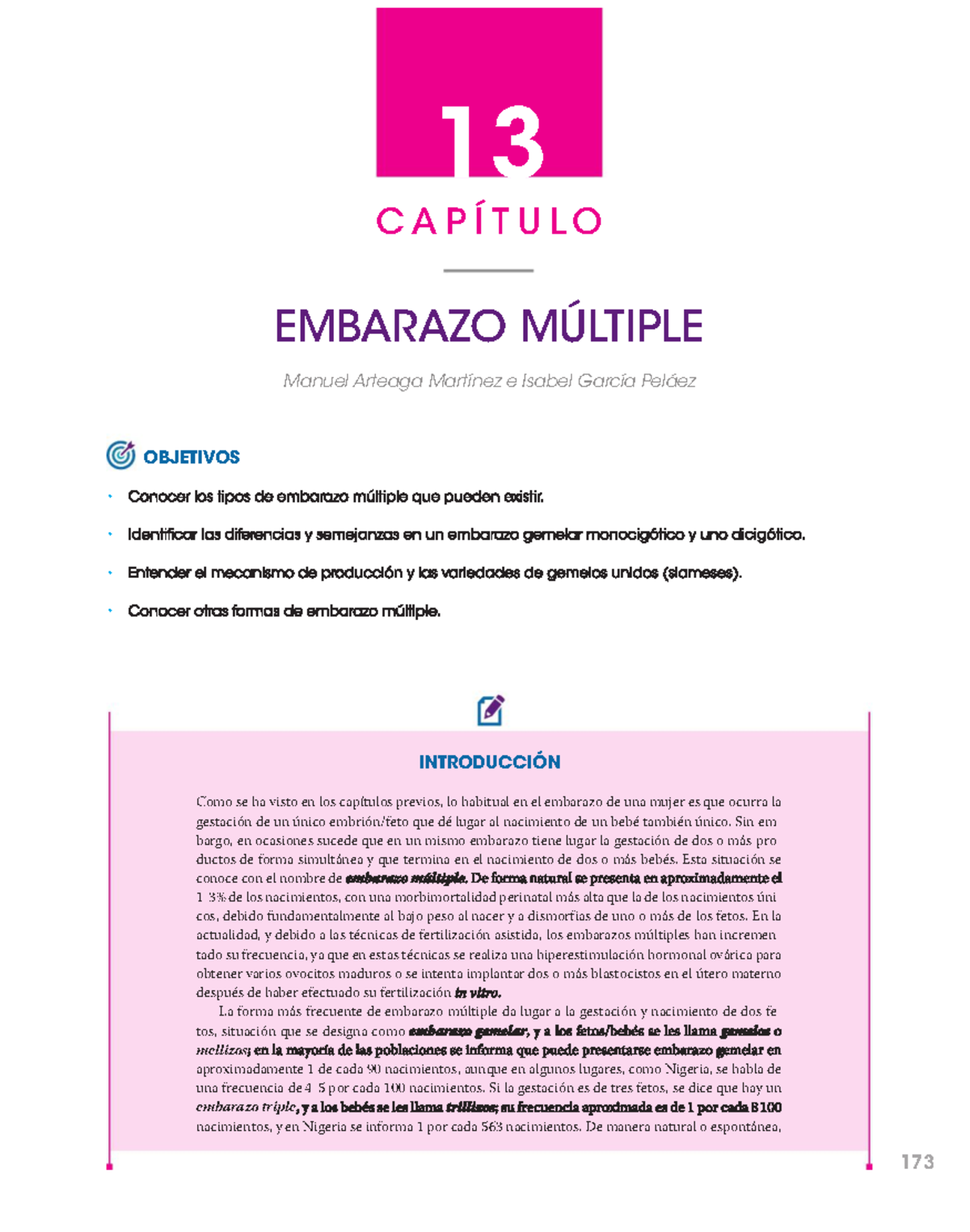 Capítulo 13: Embarazo Múltiple - Tipos y Características - Studocu