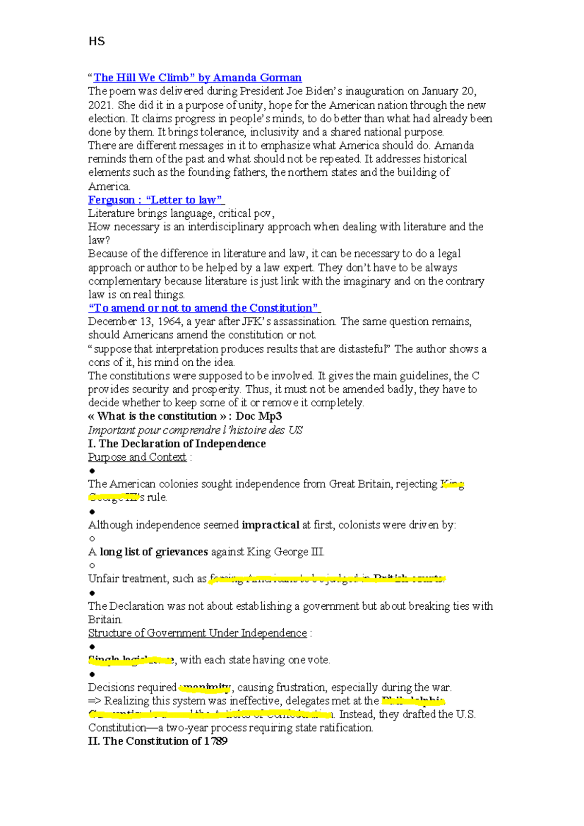 HS 2021 Inaugural Poem Analysis: Amanda Gorman's "The Hill We Climb ...