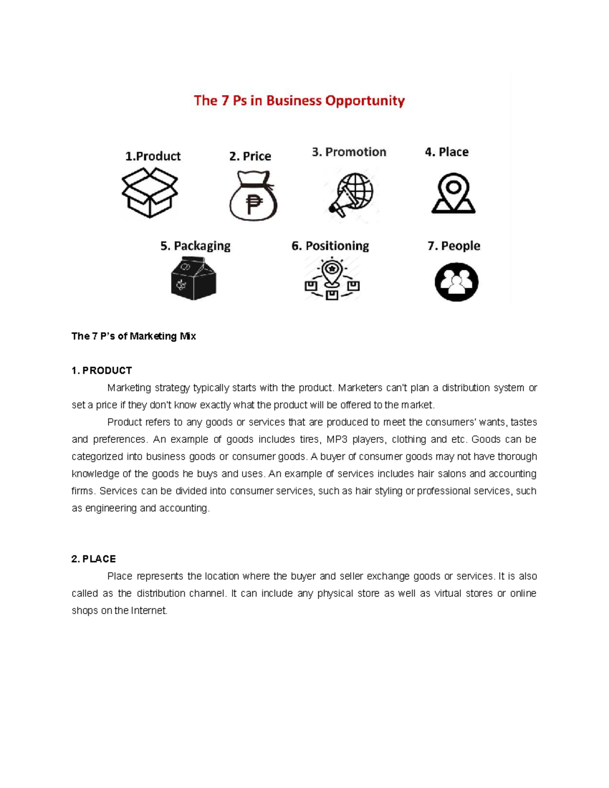 Marketing Mix Overview: Product, Place, Price, Promotion (ENT 101 ...