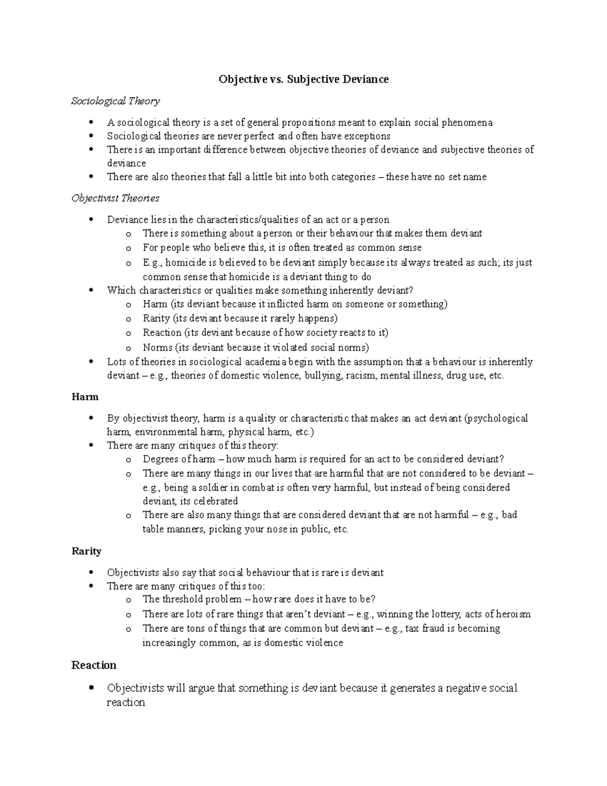 Lesson 1 - Understanding Objective vs. Subjective Deviance Concepts ...