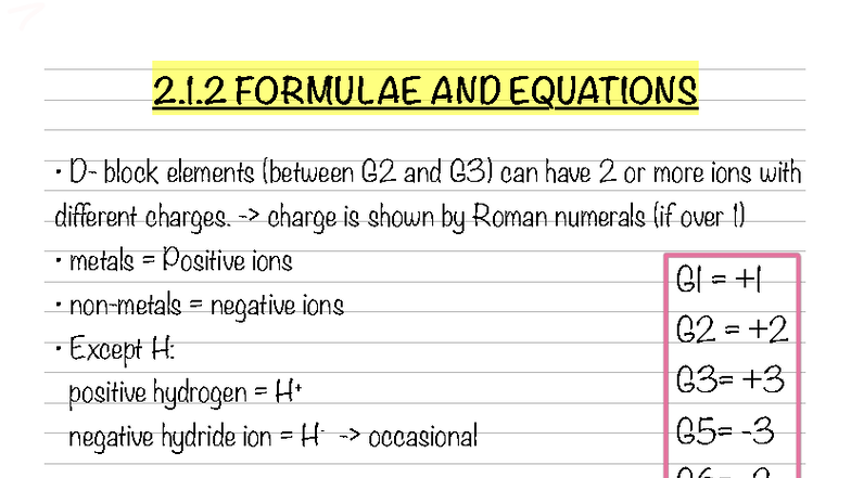 212 Compounds And Equations Ionic Formulas And Charges Ocr A Level 8424