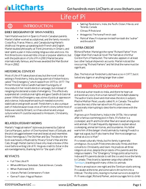 English Life of Pi (ENG101) - Themes, Chapter Summaries & Analysis ...
