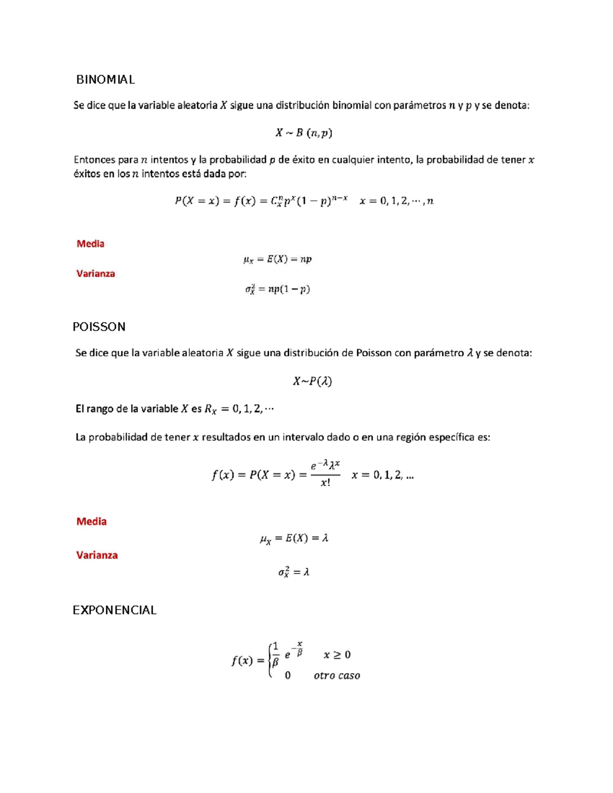 Unidad 3 Resumen - Estadística Aplicada i - BINOMIAL POISSON ...