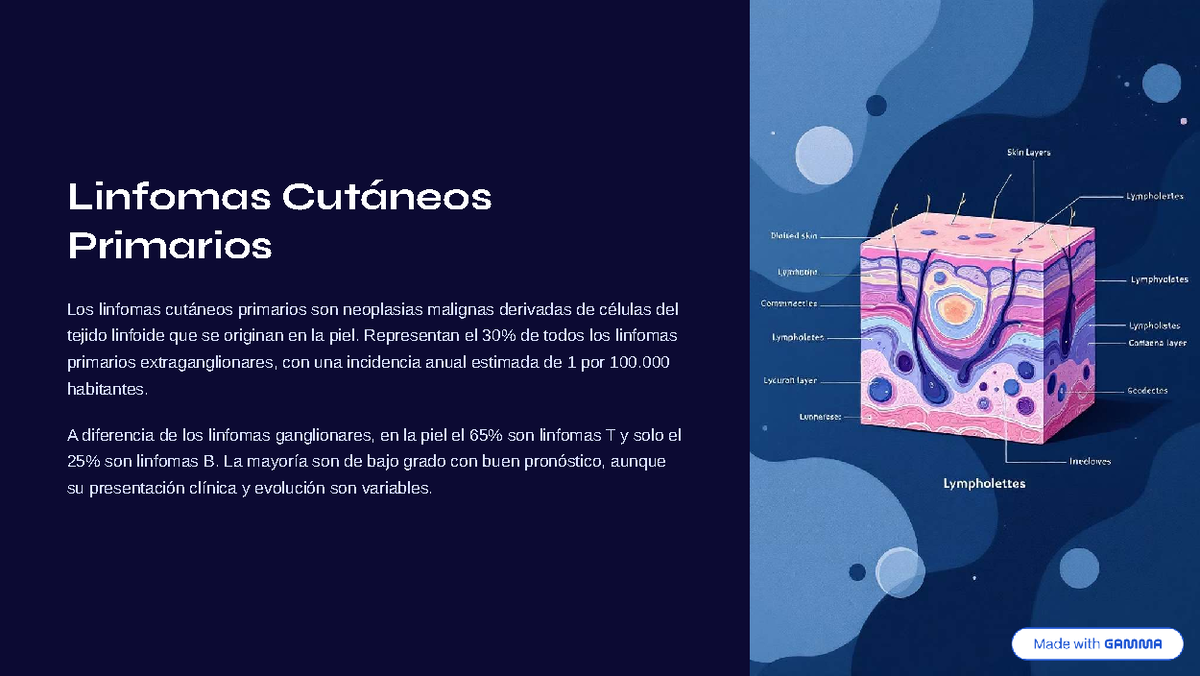 Linfomas Cutáneos Primarios: Diagnóstico y Clasificación - Studocu