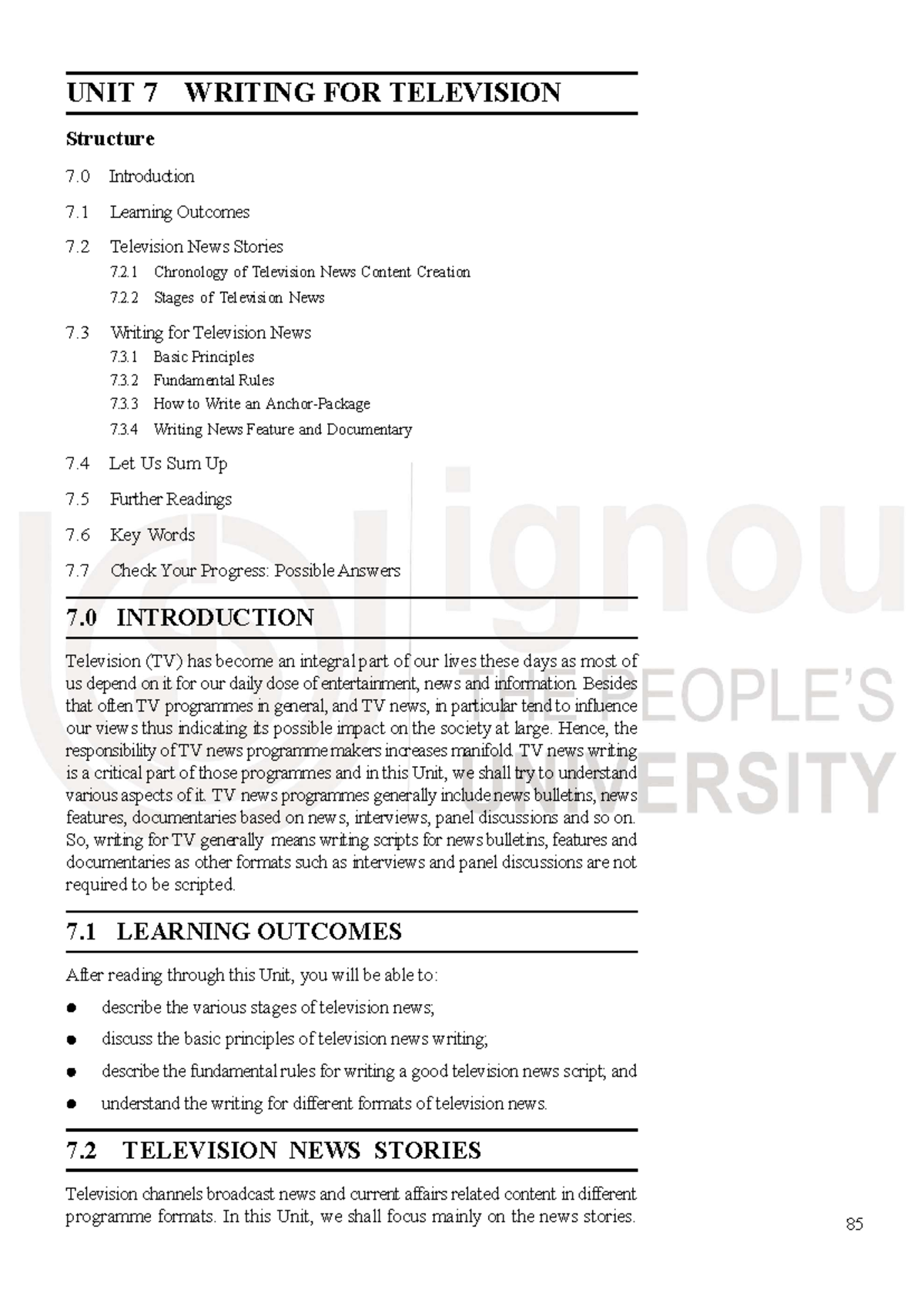 Unit 7 - Effective Writing Techniques for Television News - Studocu