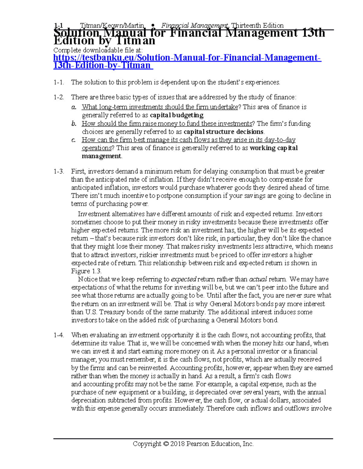 Solution Manual for Financial Management - The solution to this problem ...