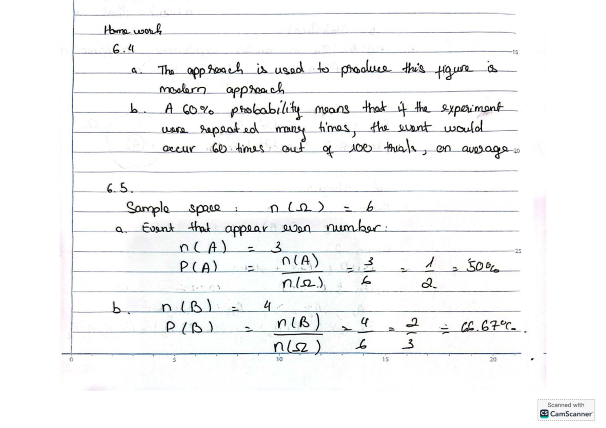XSTK 4 - Homework 6.4: Probability and Sample Space Analysis - Studocu