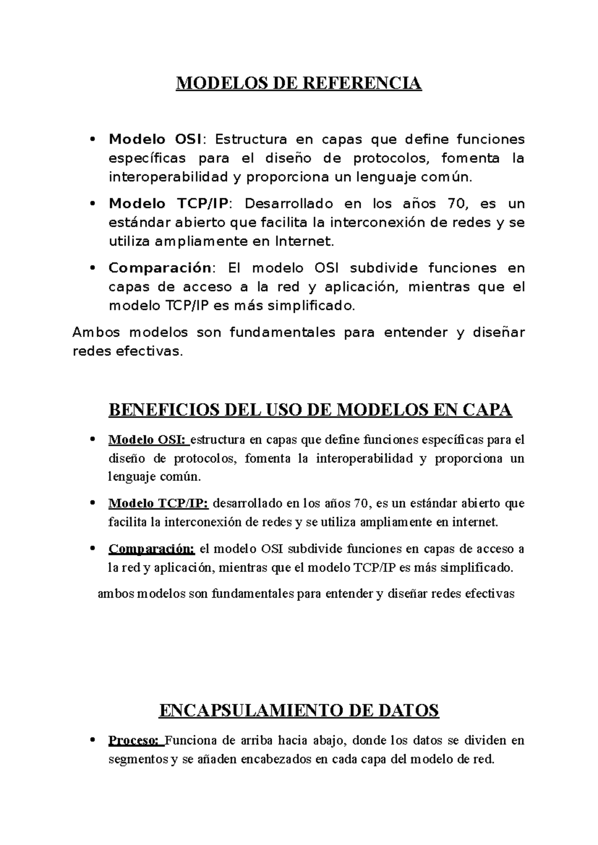 Modelos de Referencia en Redes: Enfoque en el Modelo OSI - Studocu