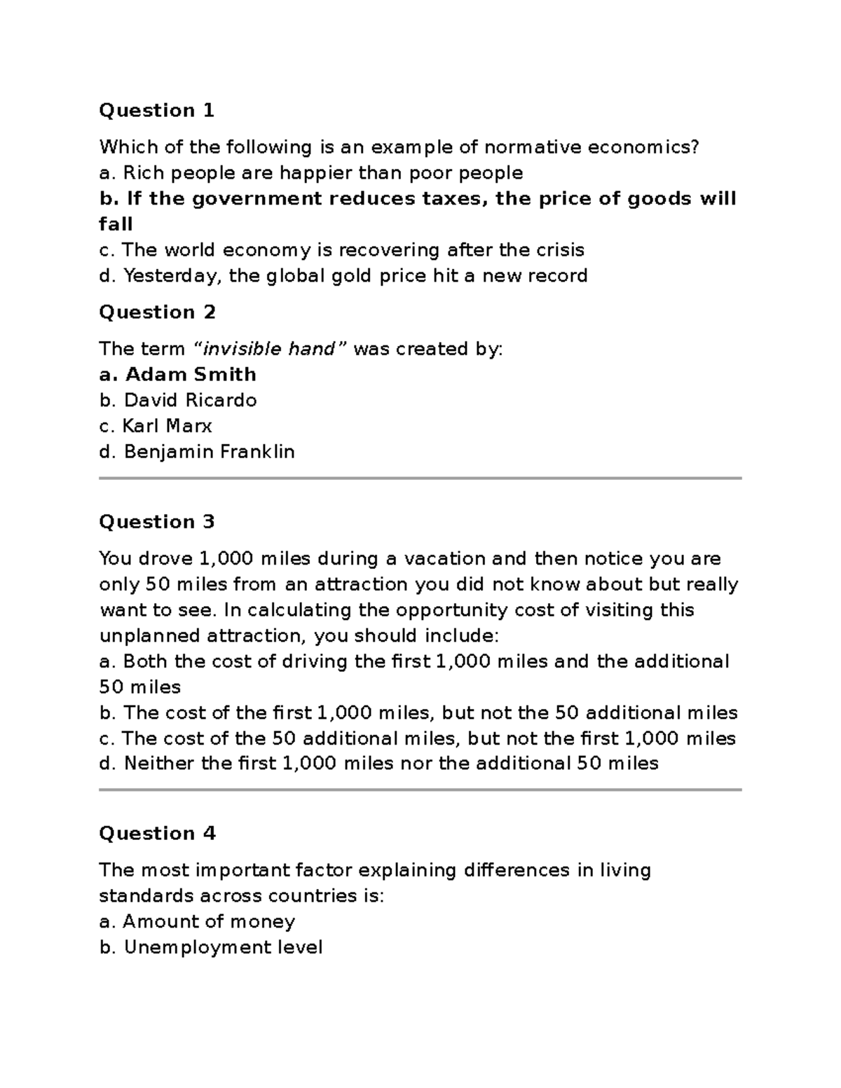 Microeconomics Exam Questions and Answers (Course Code: ECON101) - Studocu
