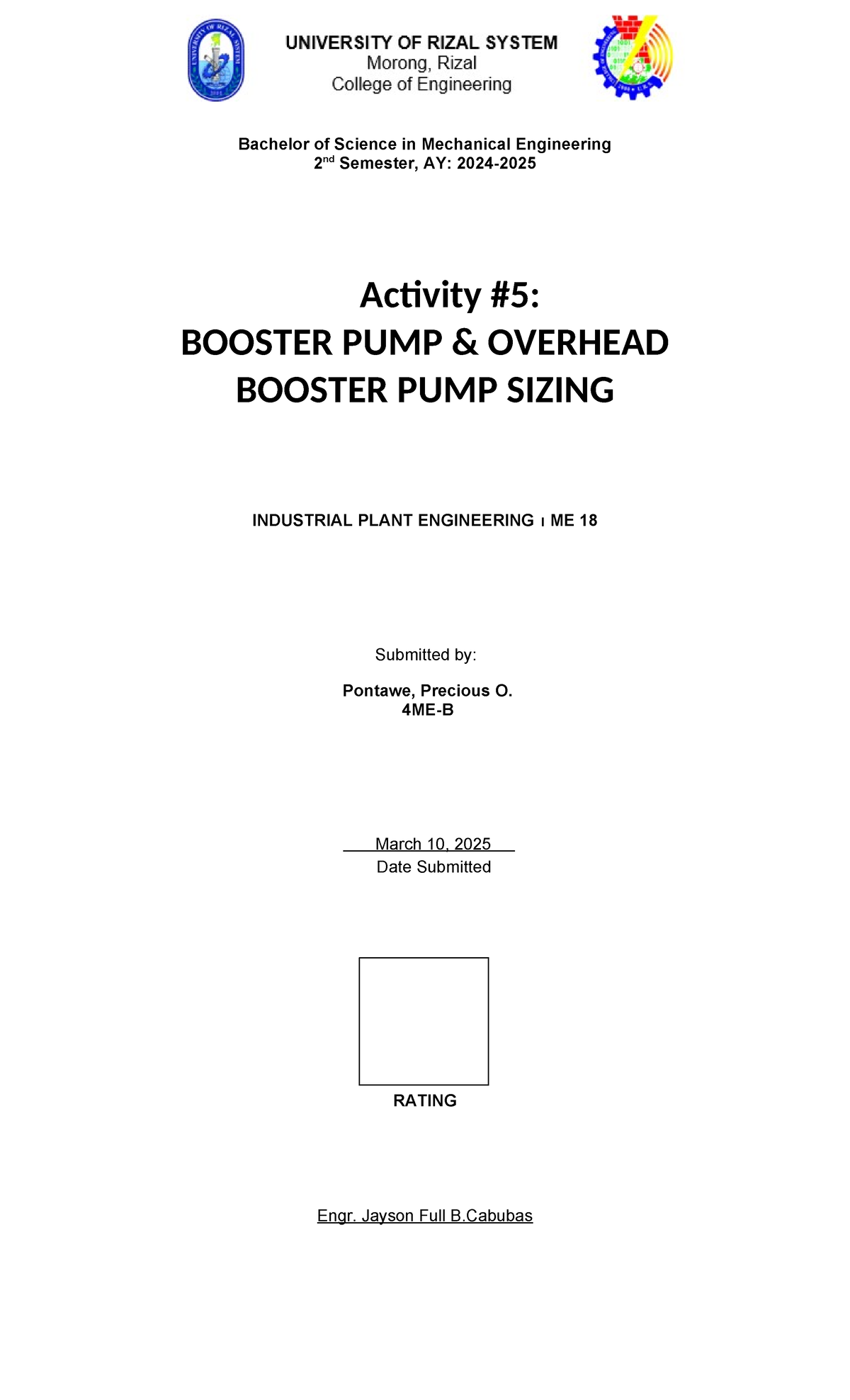 IPE-ACT-5- Booster-PUMP-&- Overhead- Booster-PUMP- Sizing Pontawe ...