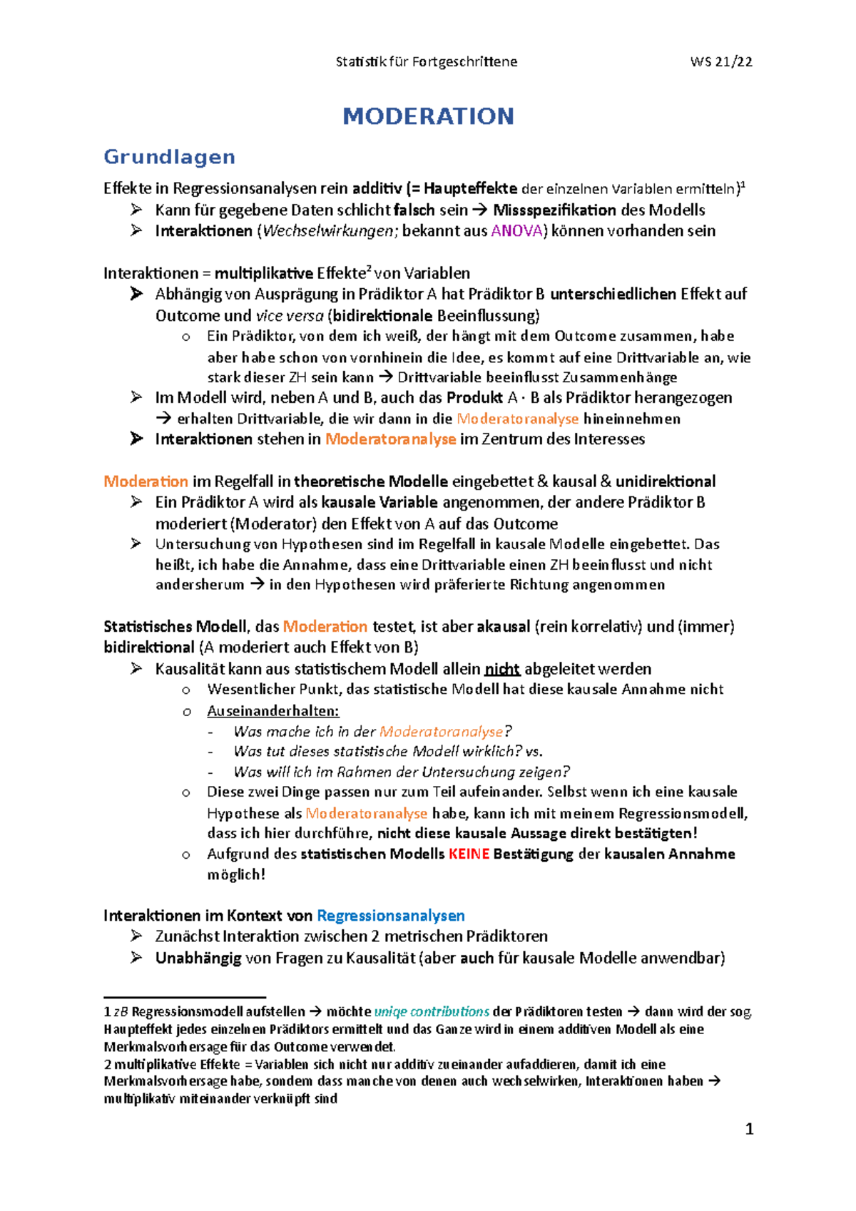 04 Moderation und Mediation: Grundlagen und Analysen in der Statistik ...