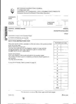 Bgcse SDA Paper 4 2019 - Revised - BOTSWANA EXAMINATTONS COUNCIL ...