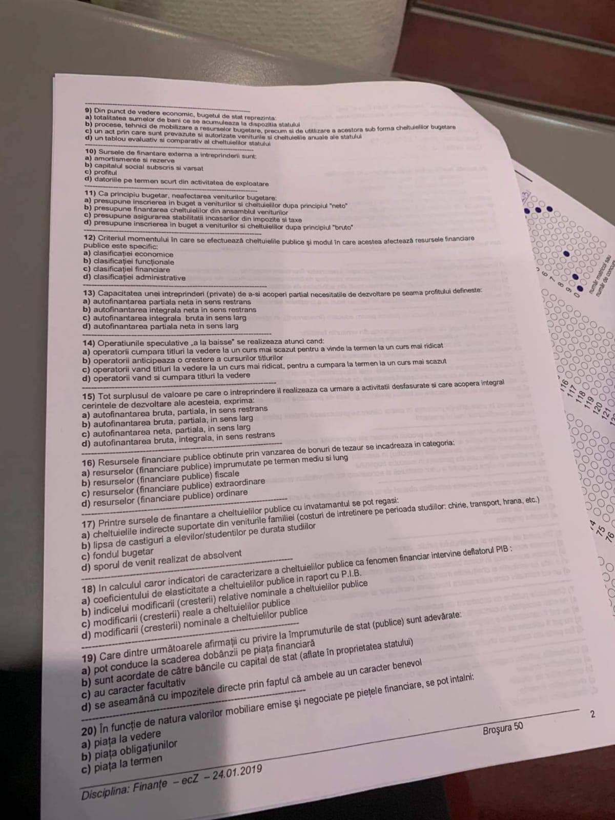 Finante EcZ - Grile Examene 2025: Buget, Surse Finantare si Cheltuieli ...