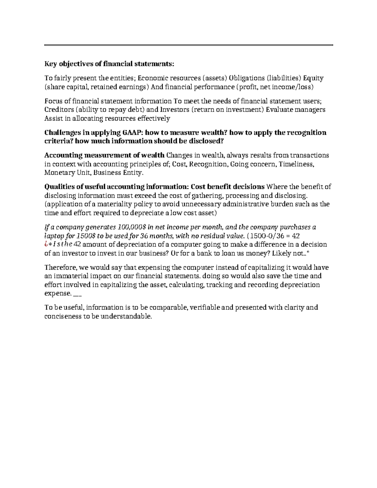 4.1 Financial Statement Disclosure Decisions: Key Objectives ...