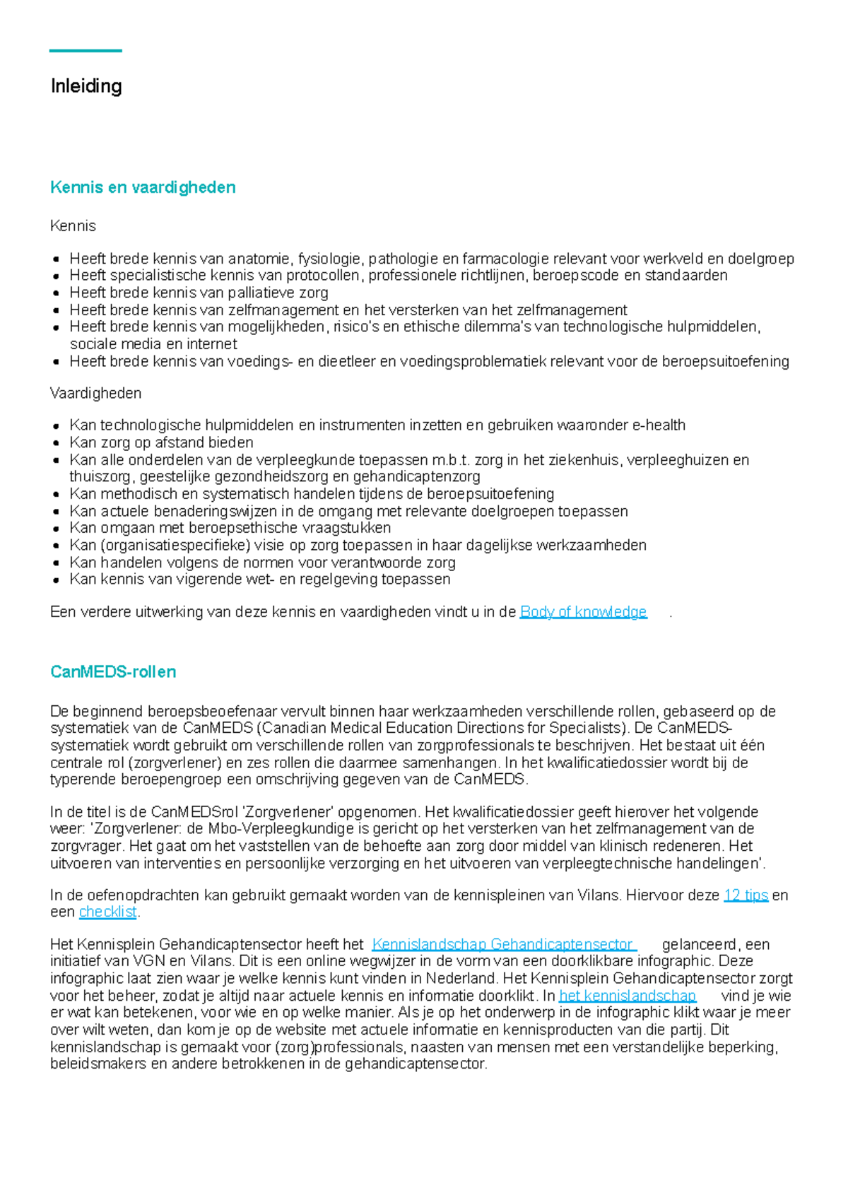 Interventies en Basiszorg voor Zorgverleners (B1-K1-W3) - Studeersnel